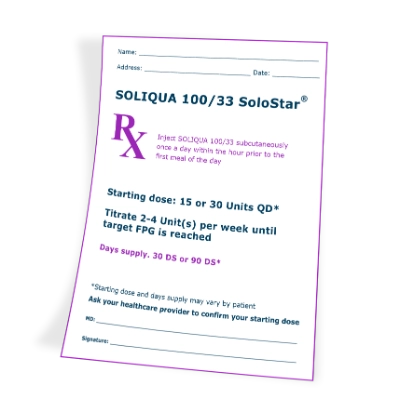 How To Write SOLIQUA® 100/33 | SOLIQUA® 100/33 (Insulin Glargine ...