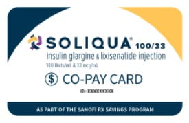 Co-pay Card | Pay As Little As $35* | SOLIQUA® 100/33 (insulin glargine ...